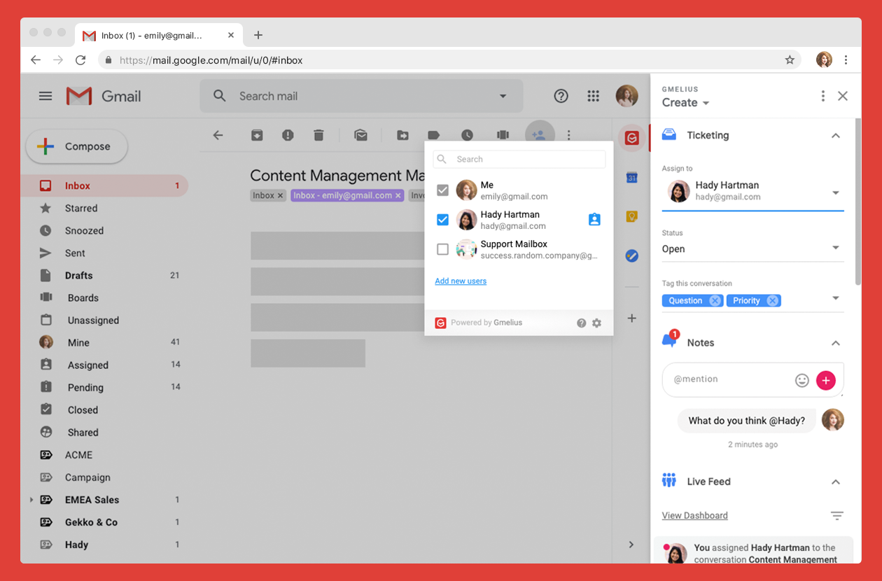Gmelius transforms your Gmail inbox into your team’s workspace | Swiss Martech